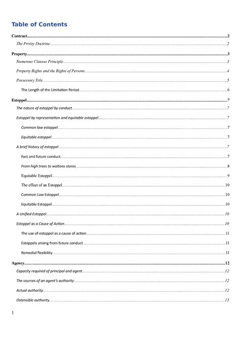 Theory Lecture Notes All Table Of Contents Studocu