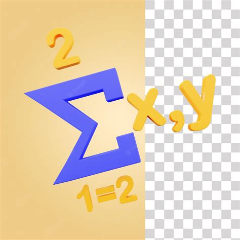 Premium Psd Summation Formula 3d Icon