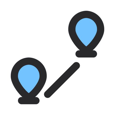 Distance Generic Outline Color Icon