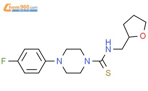 706766 43 0 4 4 Fluoro Phenyl Piperazine 1 Carbothioic Acid Tetrahydro Furan 2 Ylmet Hyl