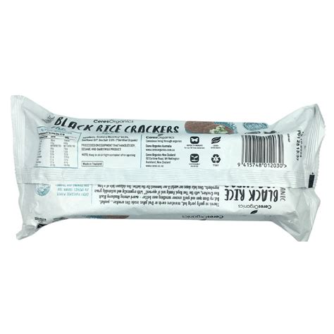 Ceres Organics Black Rice Crackers Thailands Riceberry 115g