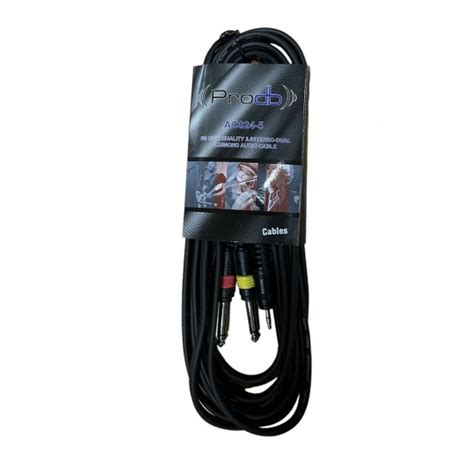 Cable Miniplug Estereo A Dos Plug ¼ Mono 10 Mtrs Prodb