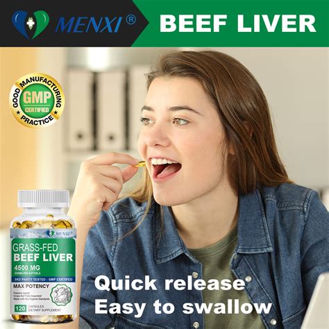 Grass Fed Beef Liver 4500mg Support Heart And Liver Health Enhance Immunity Ebay Uk