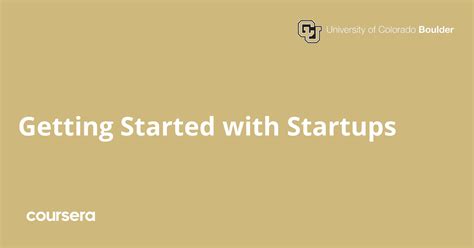 Getting Started With Startups Coursya