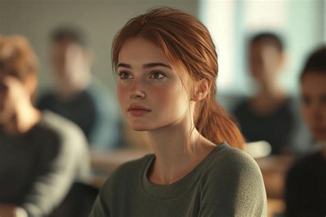 Student Asking A Question In Class Premium Ai Generated Image