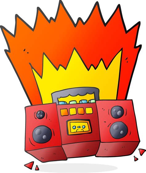 Freehand Drawn Cartoon Boom Box 12017921 Vector Art At Vecteezy