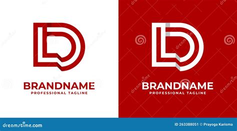 Modern Letter Ld Logo Ld Dl Initials Stock Illustration Illustration