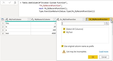Custom Functions And Complex Return Types In Power Query Gerhard