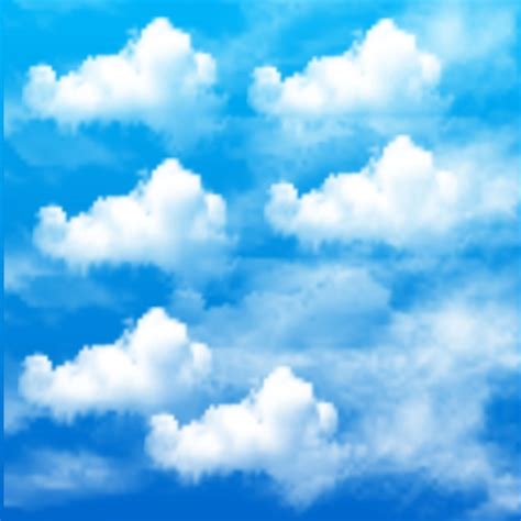 Diseño Del Conjunto De Nubes Vector Premium