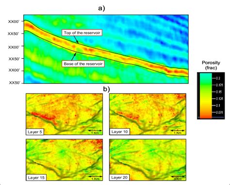 A Cross Section Through The Seismic Derived Porosity Model B Map Download Scientific Diagram