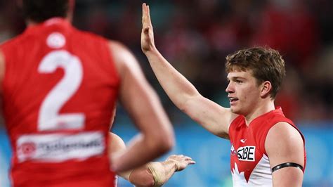 Afl 2023 Sydney Swans Angus Sheldrick Earns Round 15 Rising Star Nomination In West Coast Win