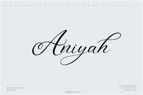Aniyah Font Free Download And Preview Deefont
