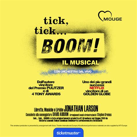 Tick Tick Boom Palazzetto Polivalente 14 December 2024 Tickets
