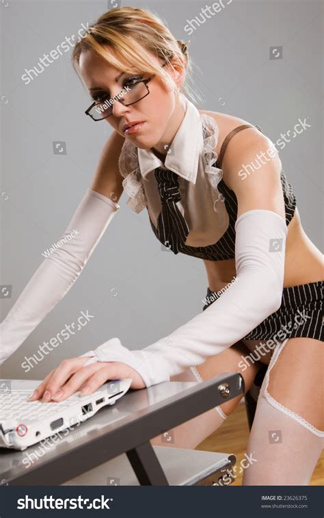 Sexy Girl Wearing Very Short Skirt Foto Stok Shutterstock