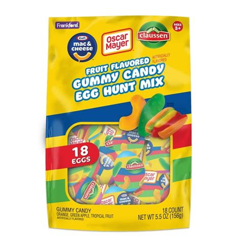 Frankford Kraft Assorted Easter Egg Hunt Gummy Candy Mix 18 Count 5
