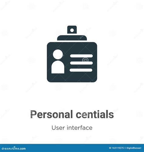 Personal Credentials Vector Icon On White Background Flat Vector