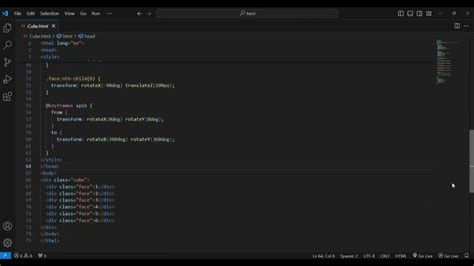 3d Cube Animation Html And Cssyoutubeshorts Youtube