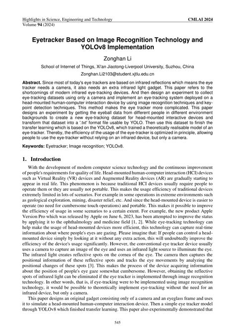 Pdf Eyetracker Based On Image Recognition Technology And Yolov8
