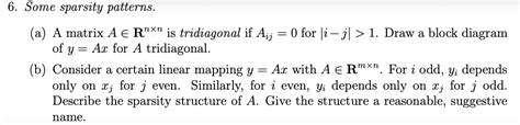 6 Some Sparsity Patterns A A Matrix A € Rºx” Is