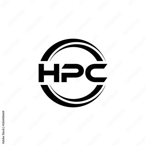 Hpc Letter Logo Design With White Background In Illustrator Vector