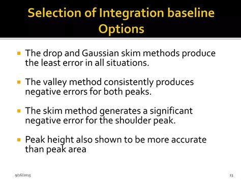 Integration Of Chromatographic Peaks Pptx