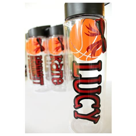 Personalized Water Bottle Basketball Water Bottle Customize Etsy