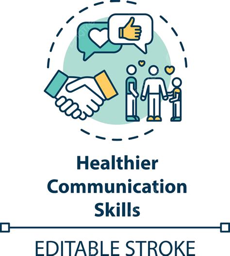Healthier Communication Skills Concept Icon Social Idea Business Vector