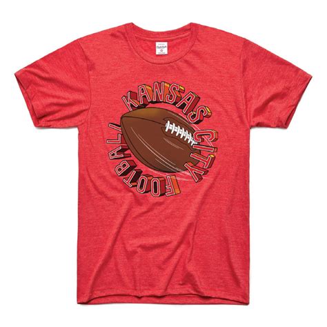 Charlie Hustle Kc Tunnel Football Tee Red Made In Kc