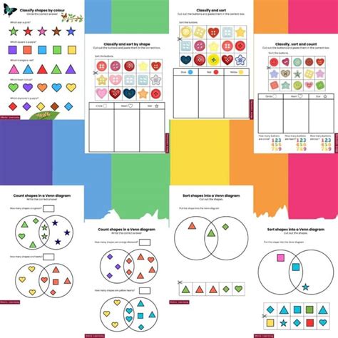 Sorting And Classifying Worksheets For Kindergarten Math By Shoto Learning