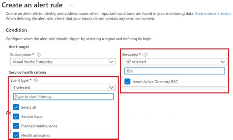 is there a way to check if azure b2c is down and generate an alert
