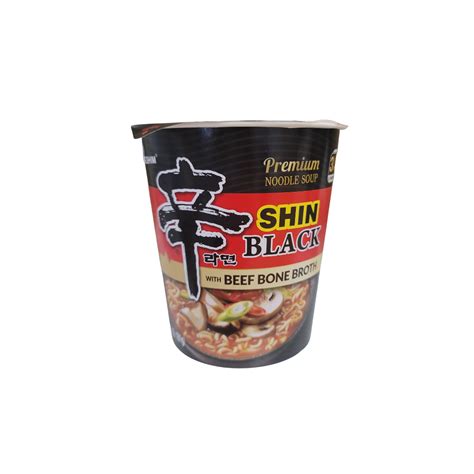 Nongshim Shin Ramyun Black Spicy Beef And Bone Broth Ramen Noodle Cup 3