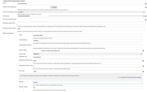 No Fargate Configuration Exists For Given Values For Jenkins Amazon Ecs Plugin Stack Overflow