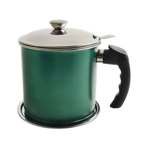 Grease Container With Strainer 1 3l 46 Fl Oz Kitchen Stainless