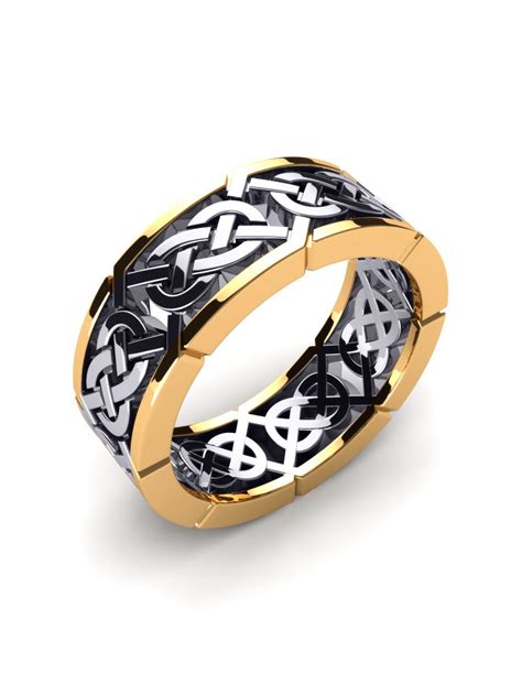 Kaufen Sie Herren trauring Celtic Craft mit Weiß Gelbgold GLAMIRA de