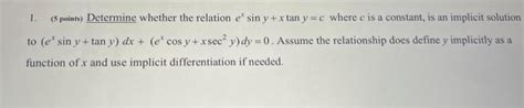 Solved 1 5 Points Determine Whether The Relation