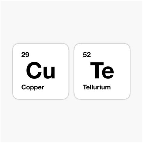 Cute Periodic Table Elements Sticker For Sale By Science Ts Redbubble