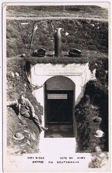 France WW1 Postcard RPPC Vimy Ridge Underground Entrance Grange Subway