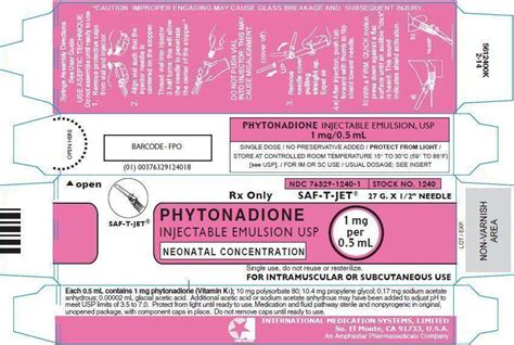 Phytonadione - FDA prescribing information, side effects and uses