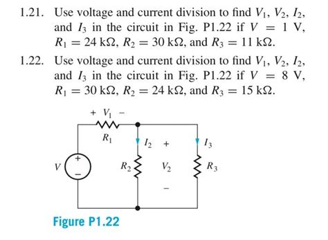 Solved 21 Use Voltage And Current Division To Find Chegg