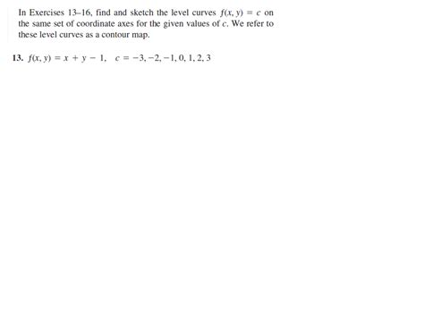 Solved In Exercises Find And Sketch The Level Curves Chegg