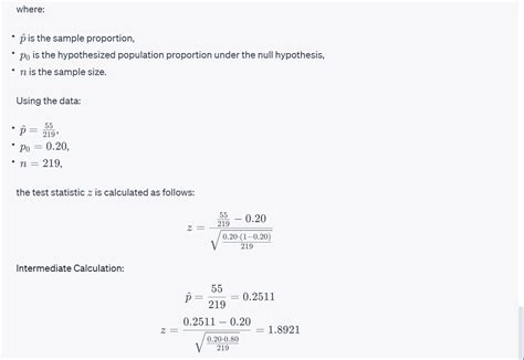 Solved Find The Z Value Find The P Value What Is The Conclusion About Course Hero