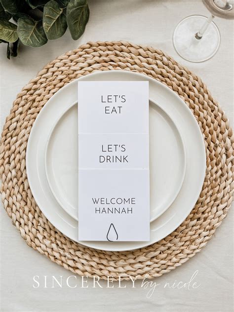 Modern Minimalist Menu Template Layered Menu Template Printable Menu