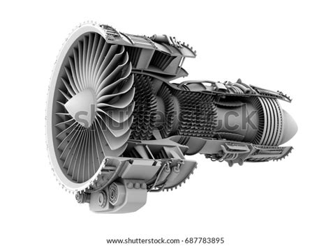 흰색 배경에 분리된 터보판 제트 엔진의 스톡 일러스트 687783895 Shutterstock