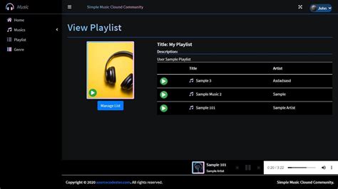 simple music cloud community system using php mysqli demo youtube