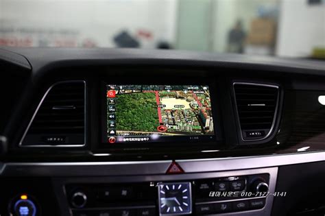 제네시스 G80차량 아이나비x1큐브네비게이션 매립시공 네이버 블로그