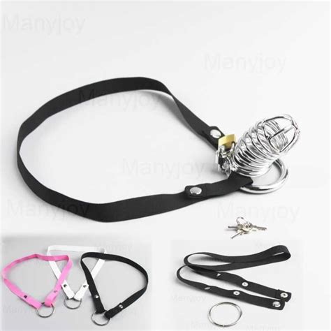 Male Stainless Steel Cage Lockable Chastity Ring Men Bdsm Restraint
