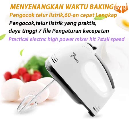 Jual RYRLMixer Tangan Listrik Kecepatan Pengaduk Adonan Roti Kue Kocokan Listrik MX