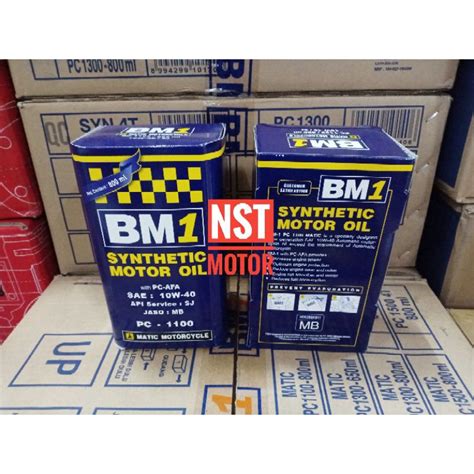 Jual Oli Bm1 Matic Synthetic Pc 1100 Sae 10w 40 Jazo Mb 800 Ml Shopee