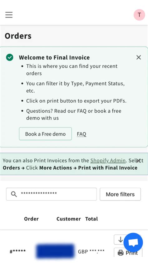 Saas App Store Pdf Invoice ‑ Order Printer