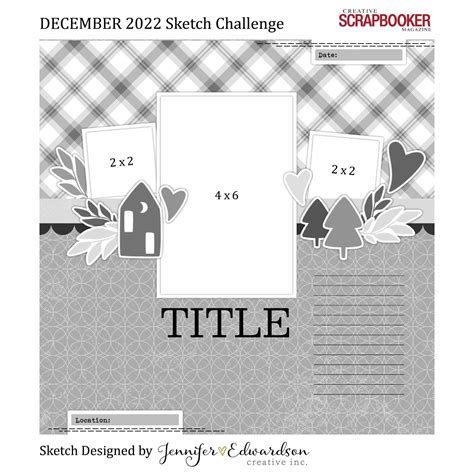 Scrapbook Layout Sketches Scrapbook Templates Card Sketches